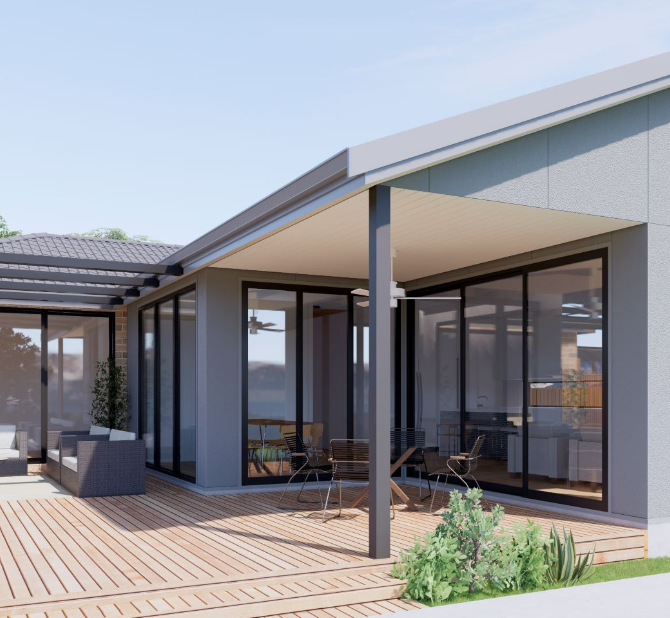 House Rendering with Hardie Fine Texture Cladding - Dahlsens